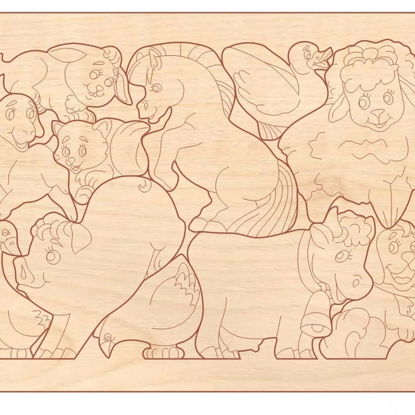 Animal Puzzle - Etsy