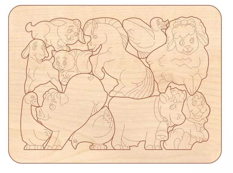 Animal Puzzle 11 Unique Animal Shapes Toys for Kids Puzzle - Etsy