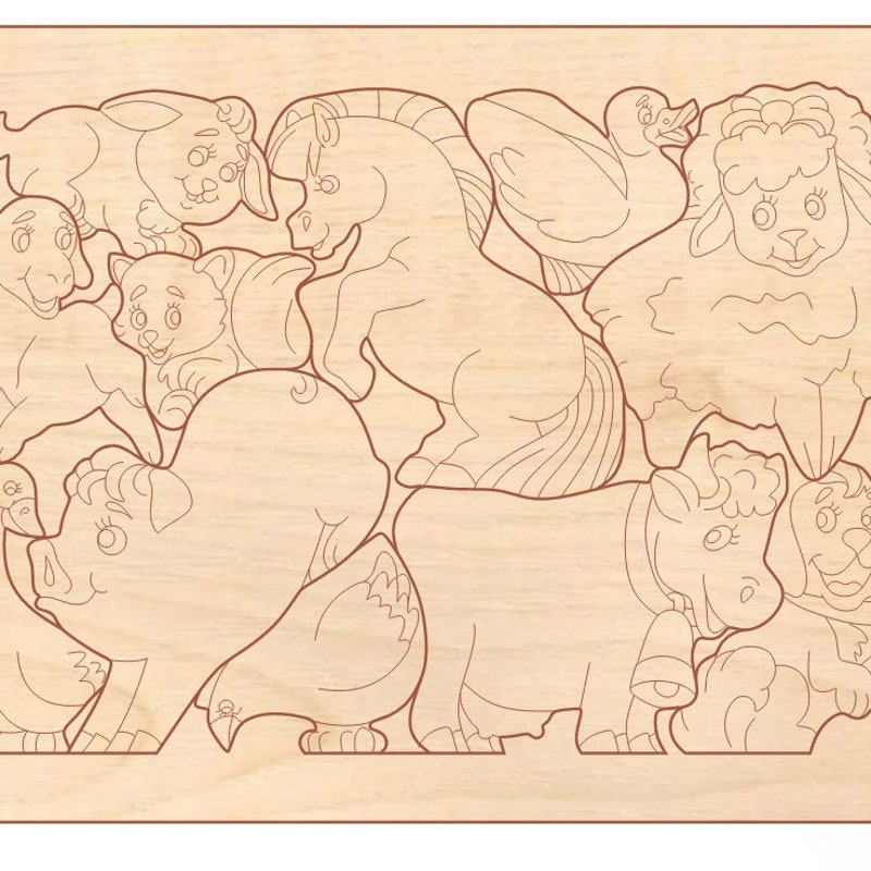 Animal Puzzle - Etsy