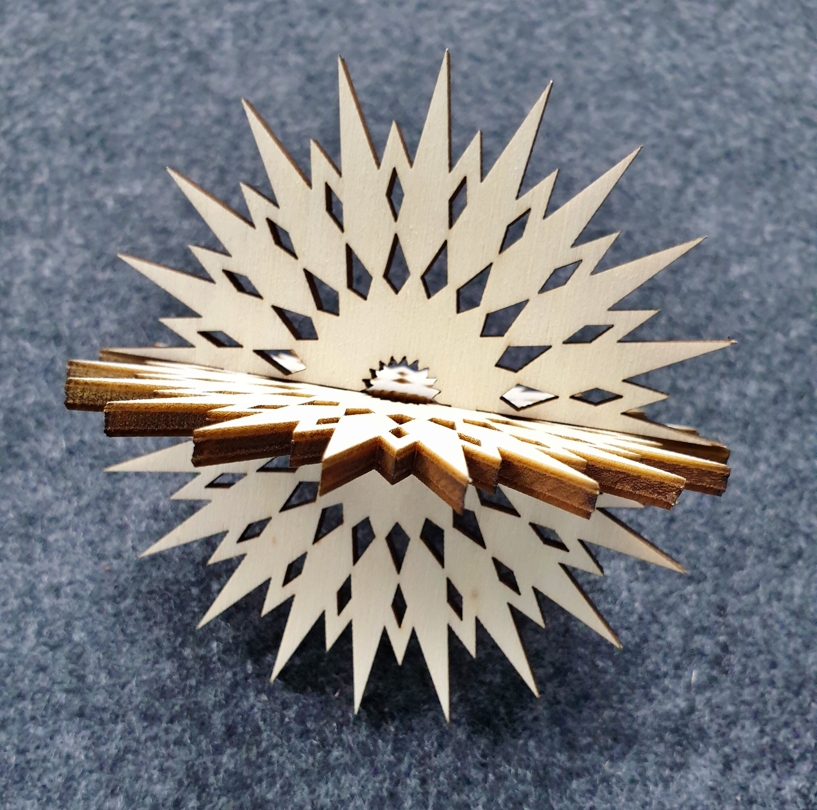 Living Hinge Christmas Box With 3d Snowflakes for Laser | Etsy