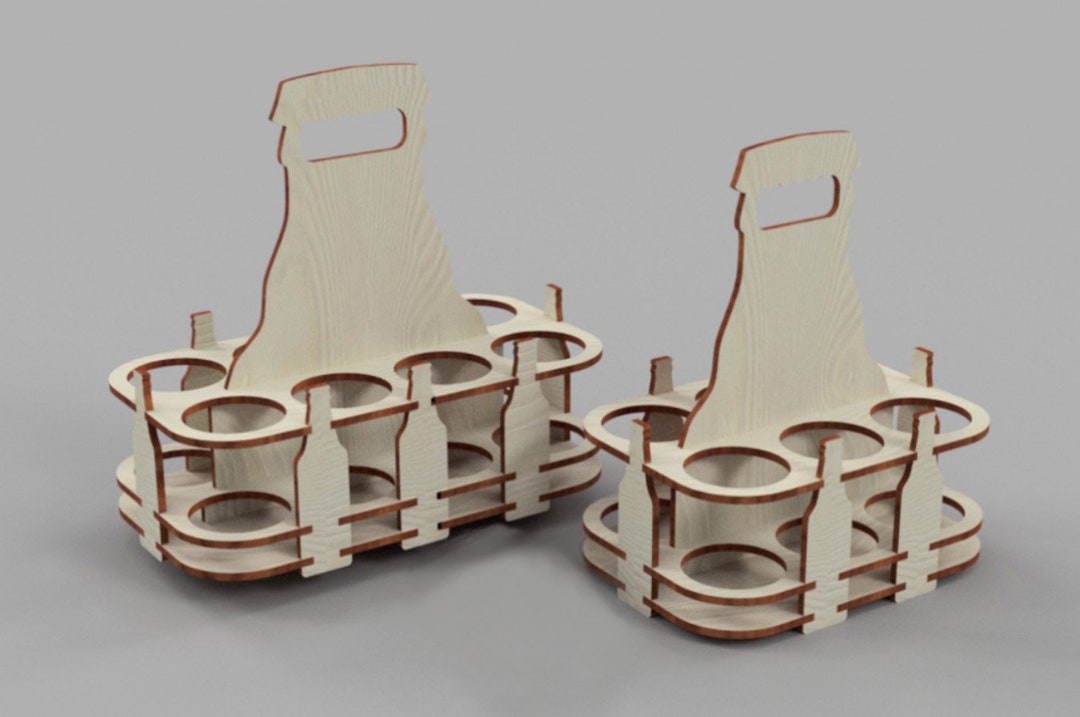 Laser Cut Beer Bottle Holder, Digital File for Laser Cutting, Dxf, SVG ...