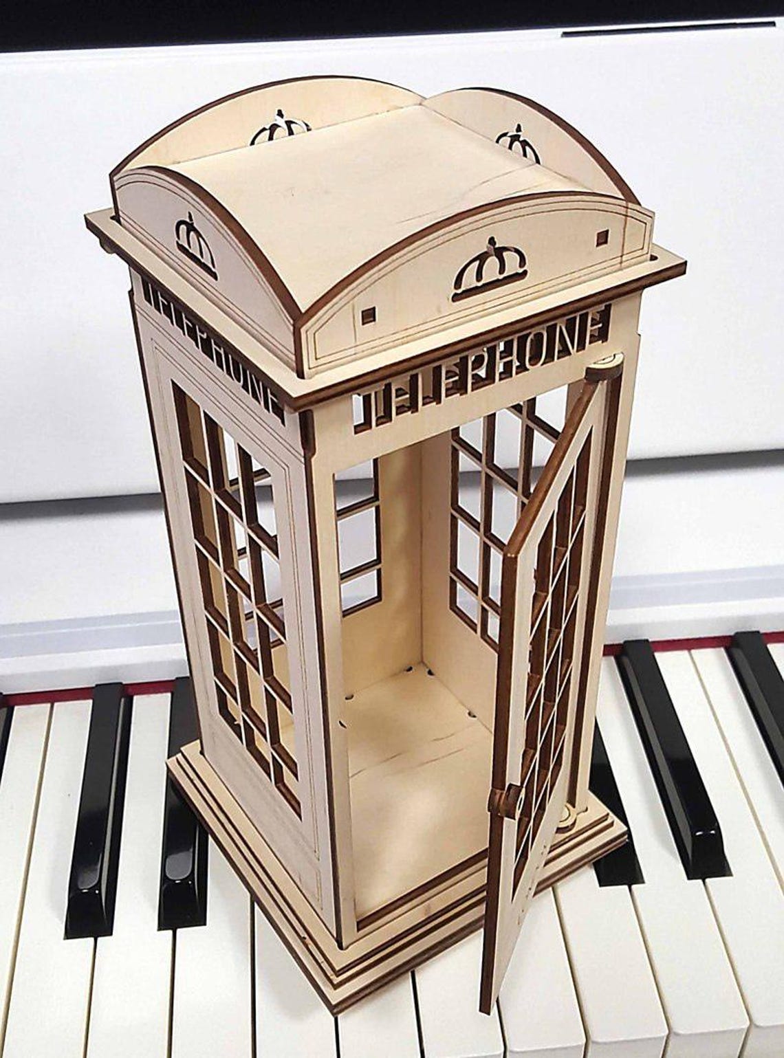 London Phone Booth SVG for Laser Cut – British Telephone Box Vector for ...
