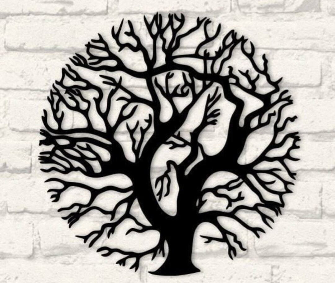 Intricate Tree Wall Art for Laser Cut PDF DXF Svg Ai Cdr Home - Etsy