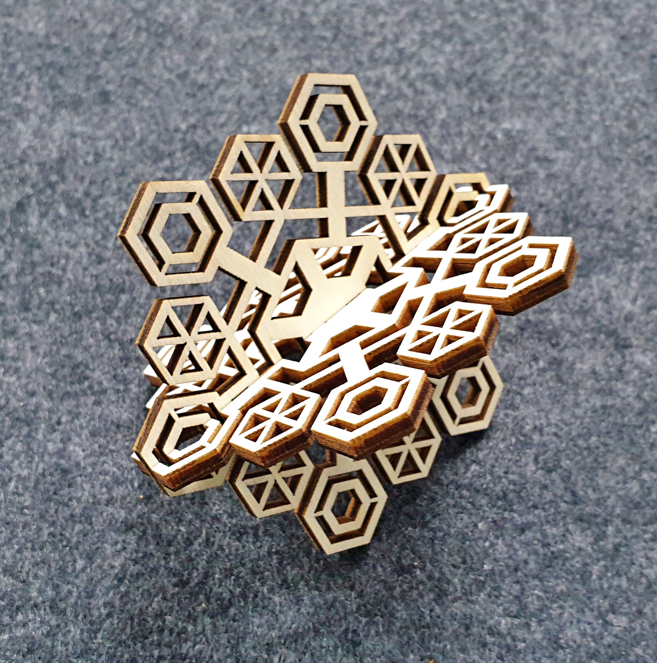 Living Hinge Christmas Box With 3d Snowflakes for Laser | Etsy