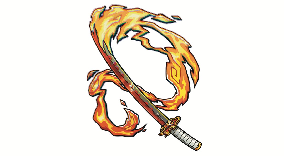 Anime Fire Sword - Etsy