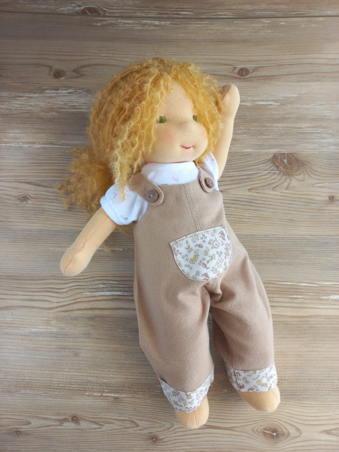 Doll OVERALLS PDF for 15 ” | Flannel Baby Doll Overalls Sewing Pattern ...