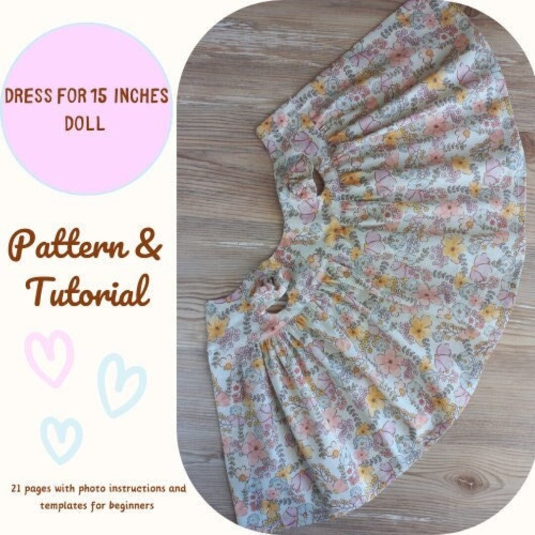 Doll DRESS PDF for 15 Flannel Baby Doll Dress Sewing Pattern & Wardrobe ...