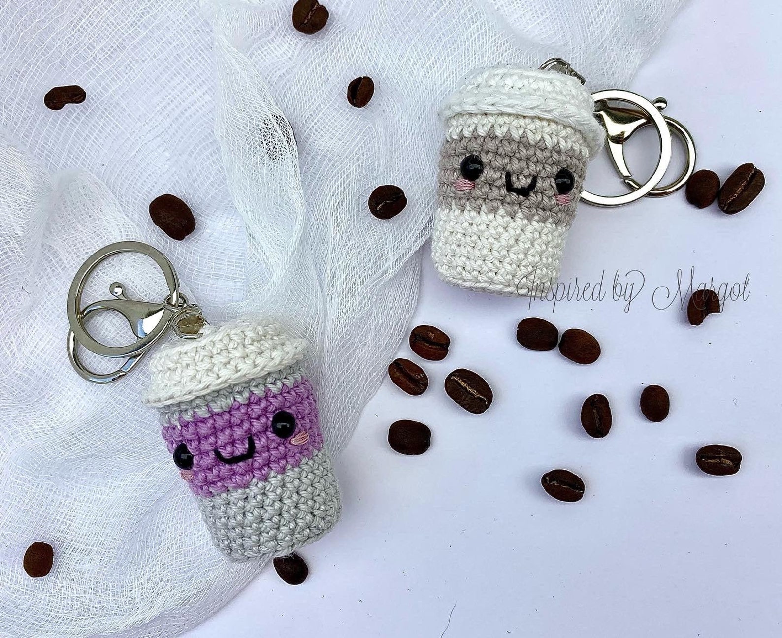 Kawaii Coffee Keyring Takeaway Cup Crochet Pattern PATTERN - Etsy