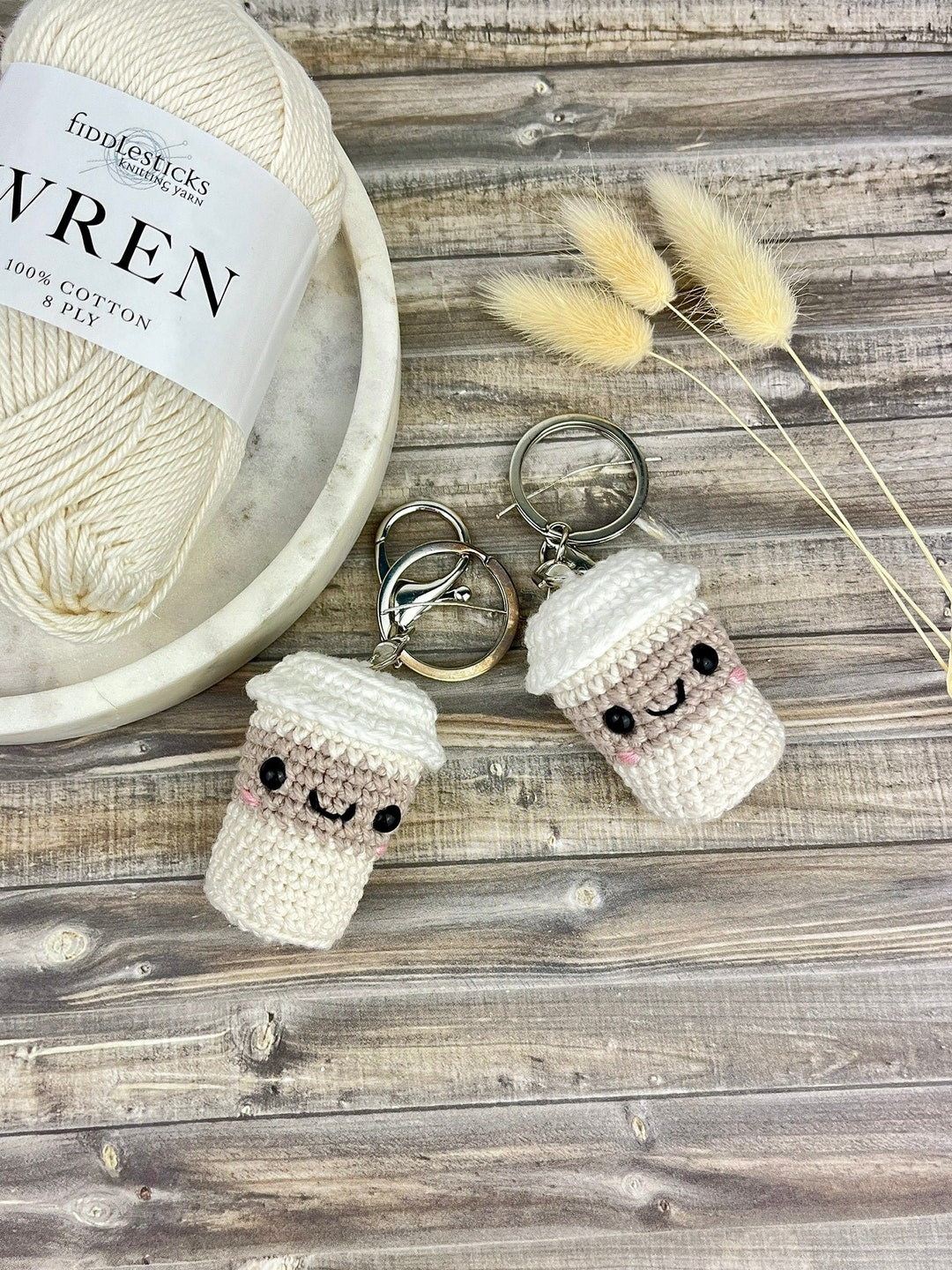 Kawaii Coffee Keyring Takeaway Cup Crochet Pattern PATTERN ONLY - Etsy