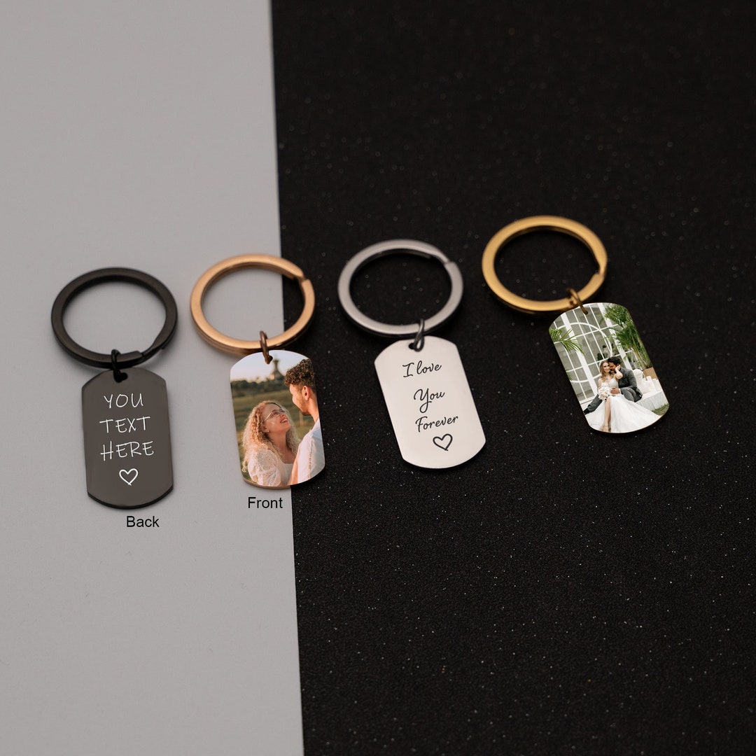 Custom Picture Keychain,personalized Text Keychain,engraved Photo ...