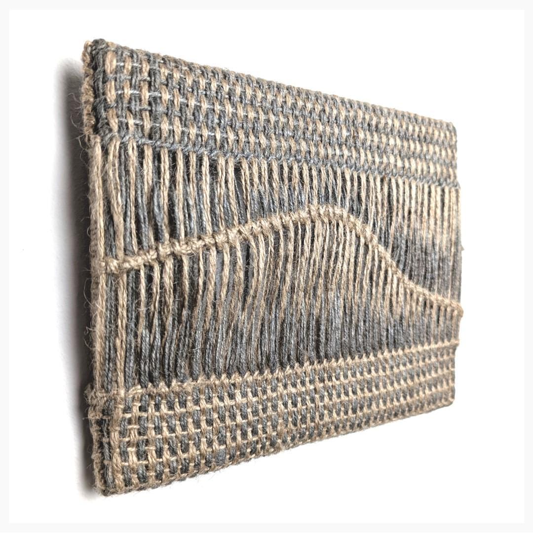 Rustling Peaks - Organic Handwoven Wall Hanging – 25x20 Cm Neutral ...