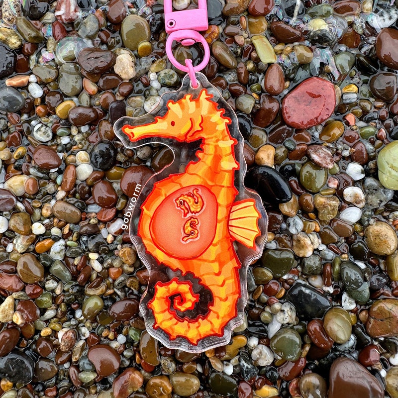 Seahorse Keychain - Etsy