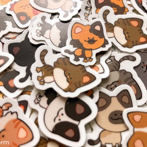 Mini Cat Stickers | Cute Custom Pet Waterproof Sticker Set | Siamese ...