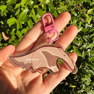 Anteater Shaker Charm | Silly Animal Biology Eating Ants 3D Double ...