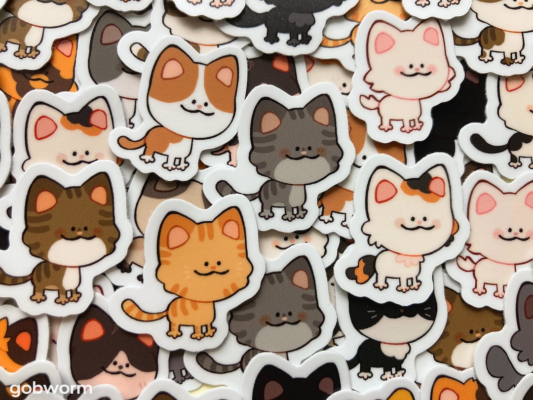 Mini Cat Stickers | Cute Custom Pet Waterproof Sticker Set | Siamese ...