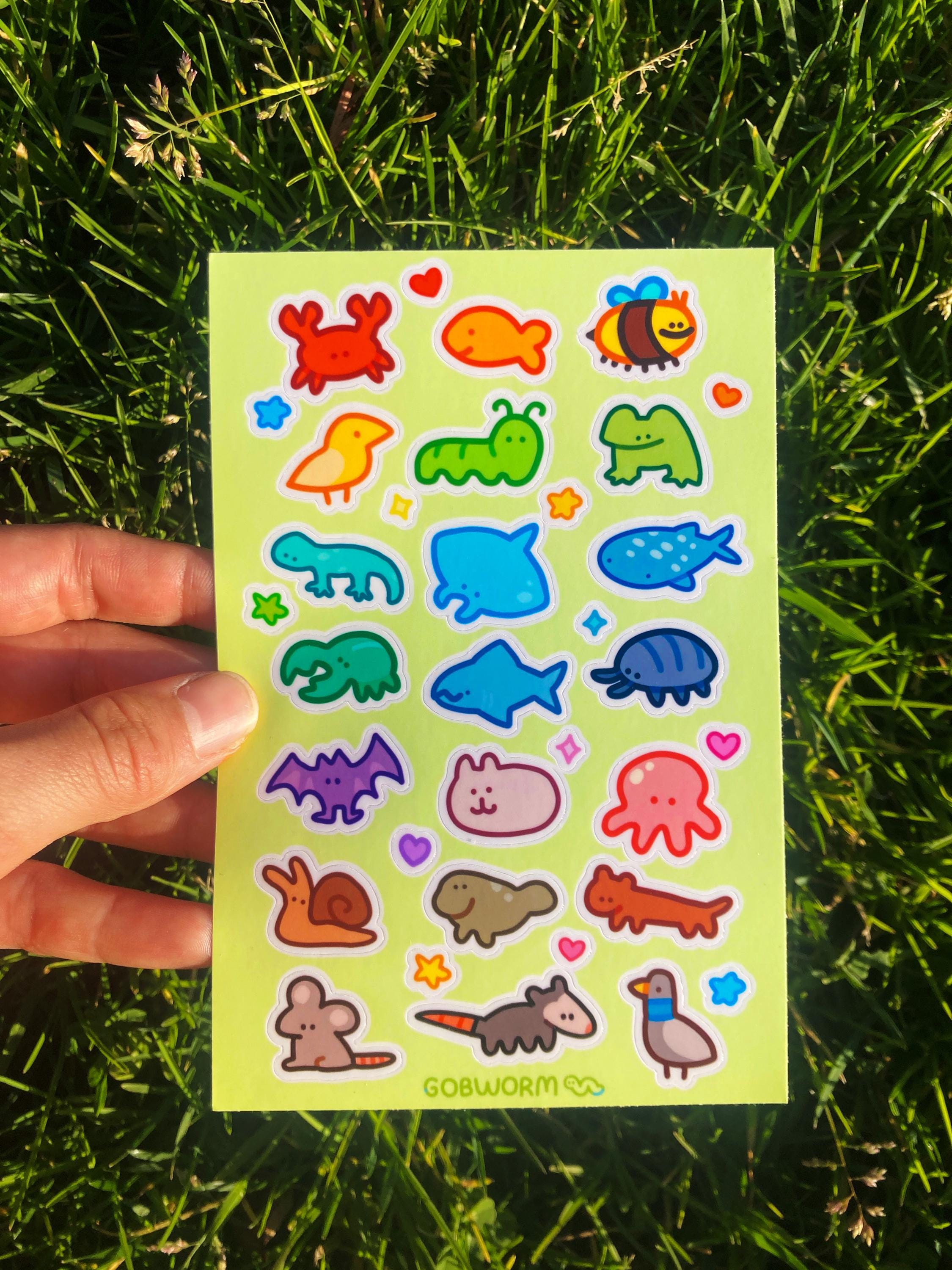 Animal Sticker Sheet | Waterproof Vinyl Decals - Etsy