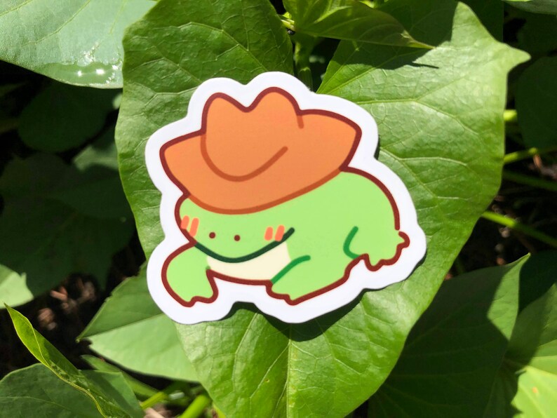 Frog Stickers Cute Cottagecore Animal Stationery - Etsy