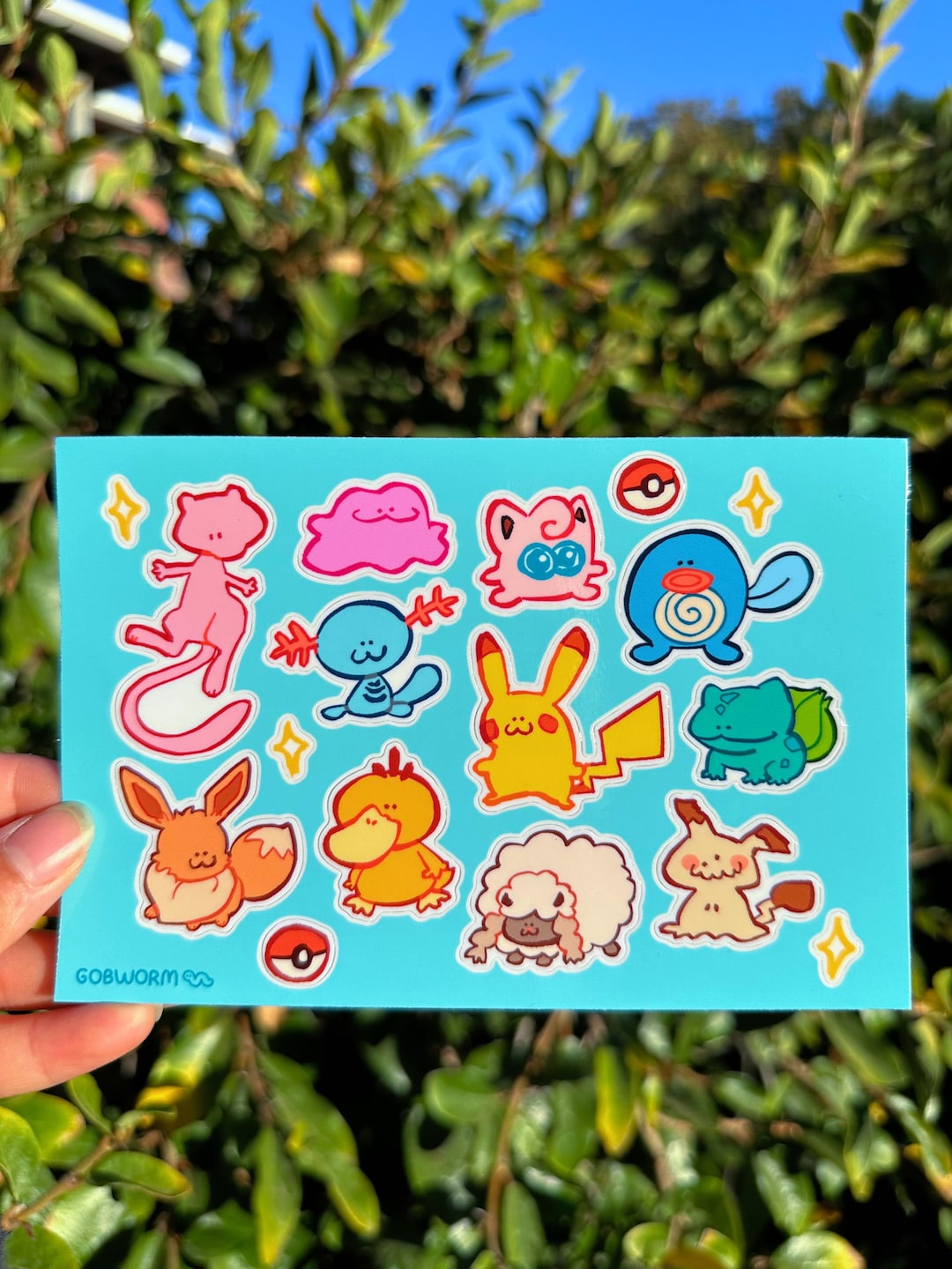 Cute Pokemon Sticker Sheet | Waterproof Vinyl Decals - Etsy