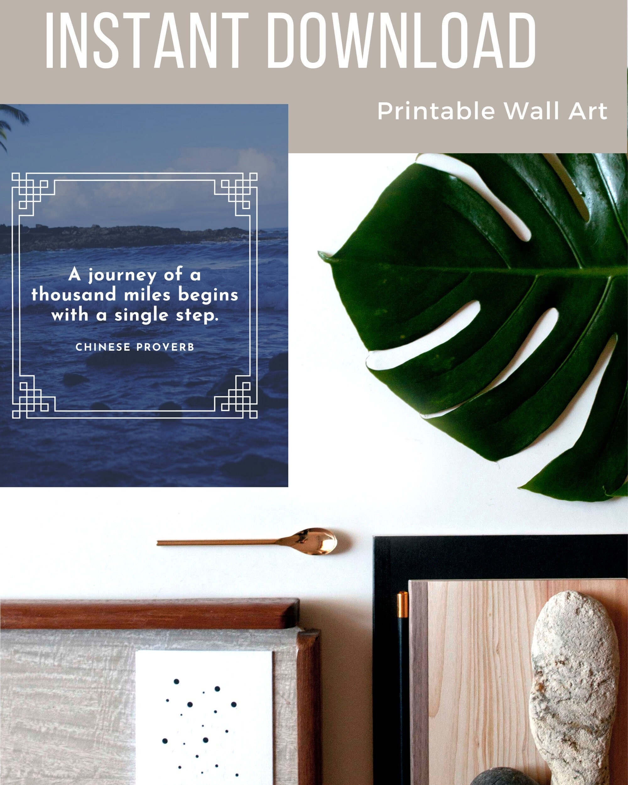 Digital Download Inspirational Wall Art Quotes Chinese Proverbs Quotes ...