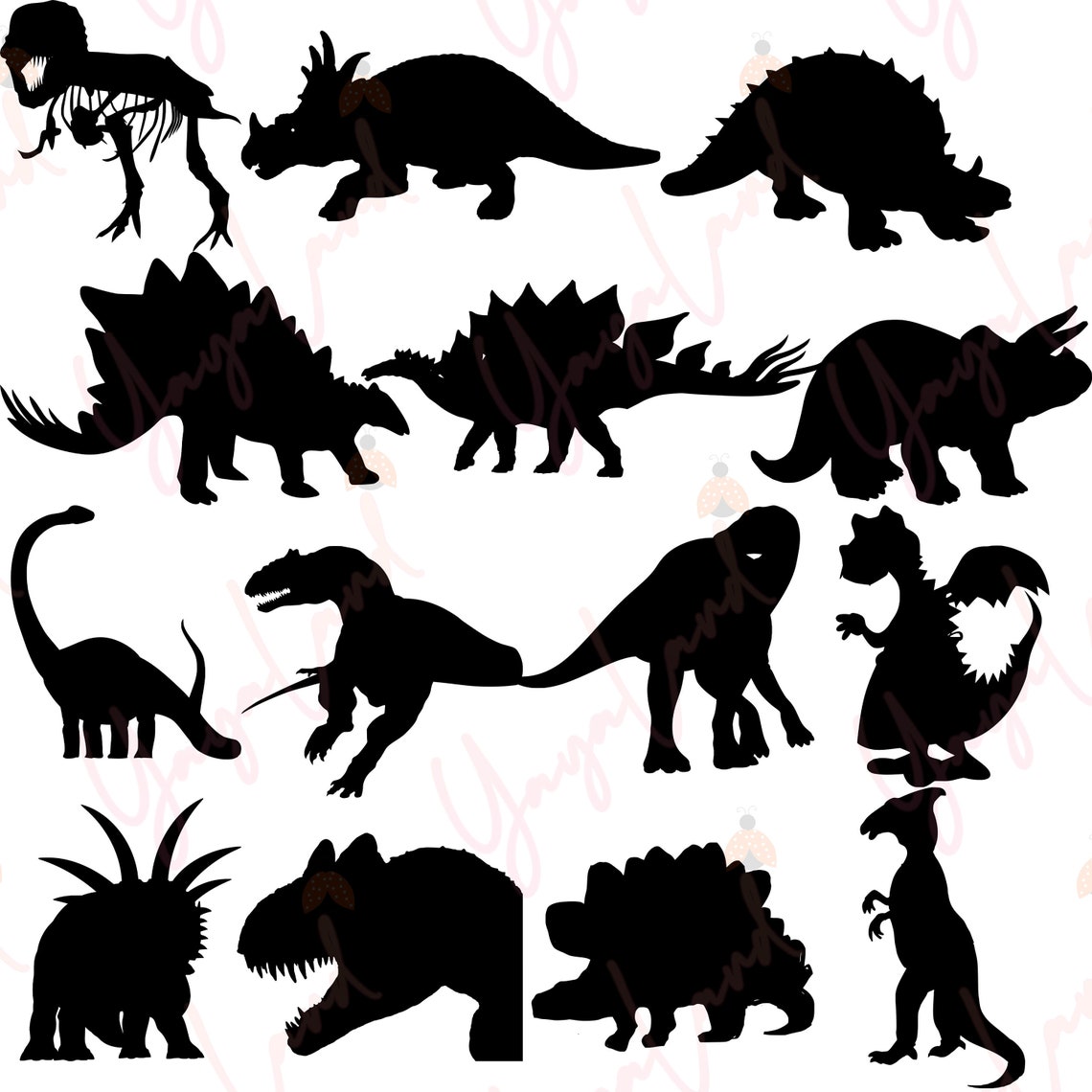 68 Pack Dinosaur SVG Bundle, Dinosaur PNG, Dinosaur EPS, Dinosaur Dxf ...
