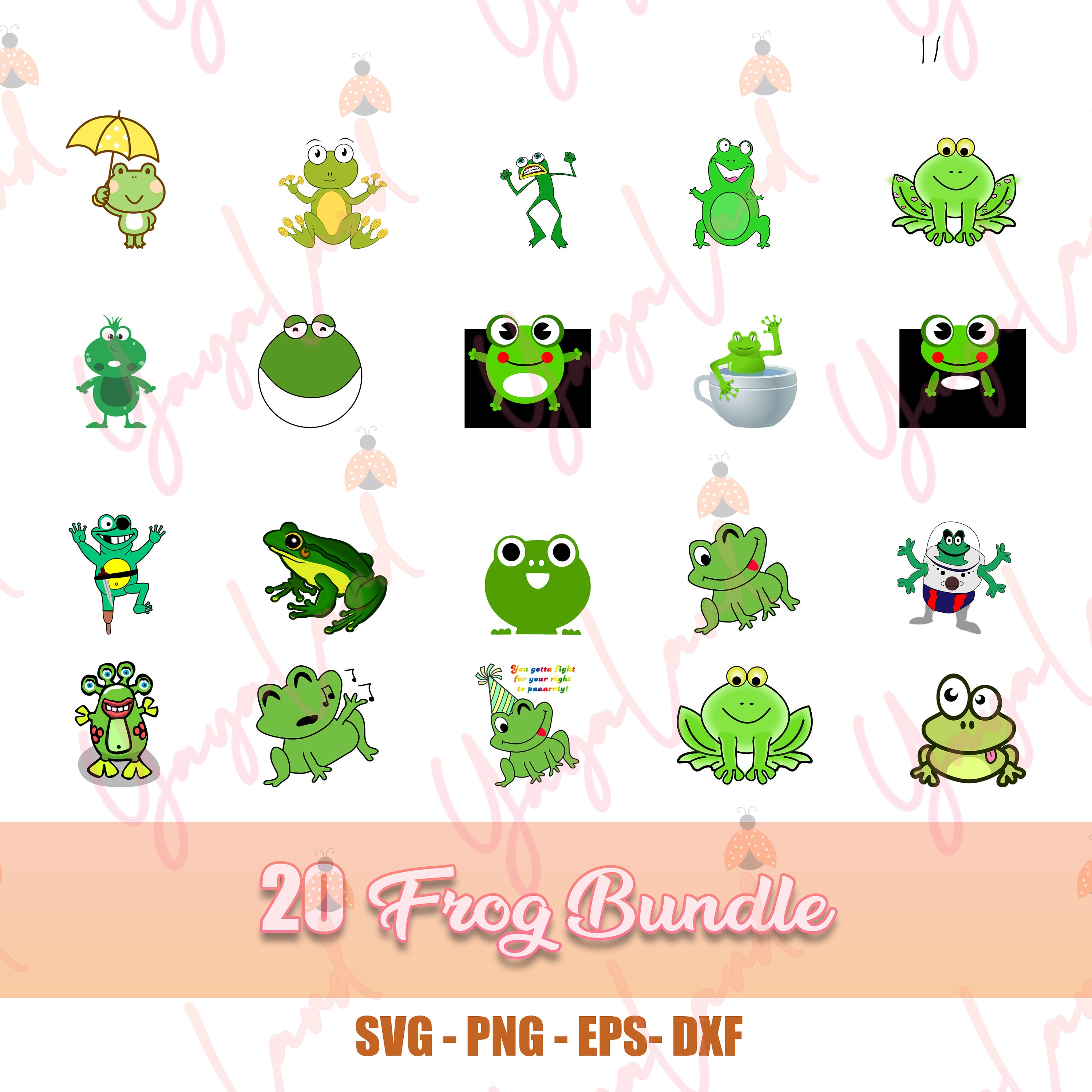 20 Cute Frog SVG File for Cricut Cartoon Frog Svg Alien Frog Svg Frog ...