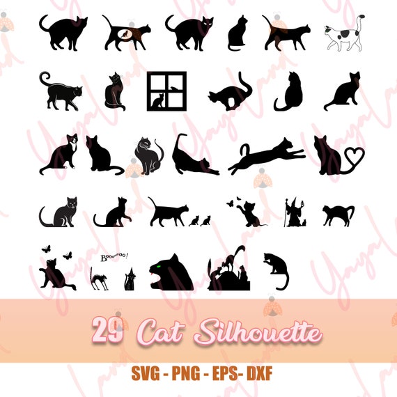 29 Cat SVG File for Cricut Cat Clipart Kitten Cute Cat Crazy - Etsy