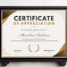 Black and Gold Certificate of Recognition Design, Elegant Template ...