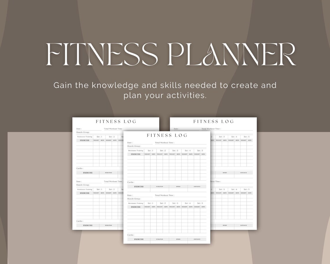 Editable Workout Log Sheet, Simple Black & White Design, Daily Fitness ...