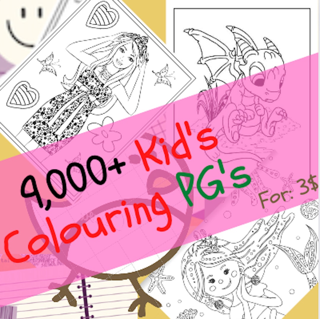 Children's Colouring Pages (+9000 Sheets) - Etsy