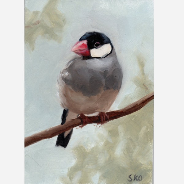 Sparrow Painting - Etsy