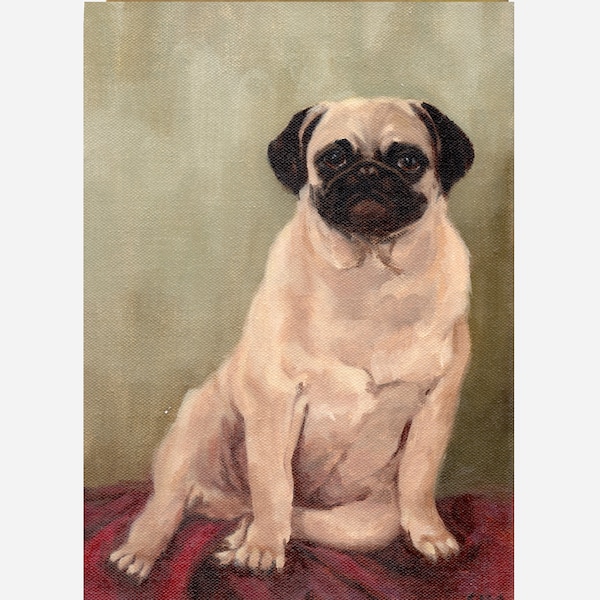 Pug Painting - Etsy