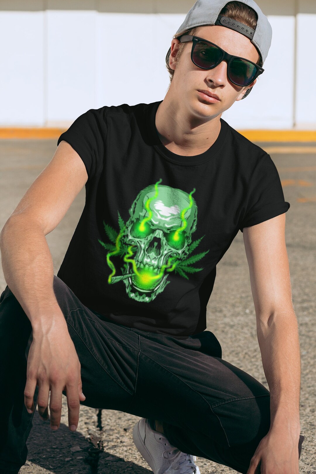 Cannabis Skull Shirt for Marijuana Enthusiasts, 420 Gift Idea, Skull ...