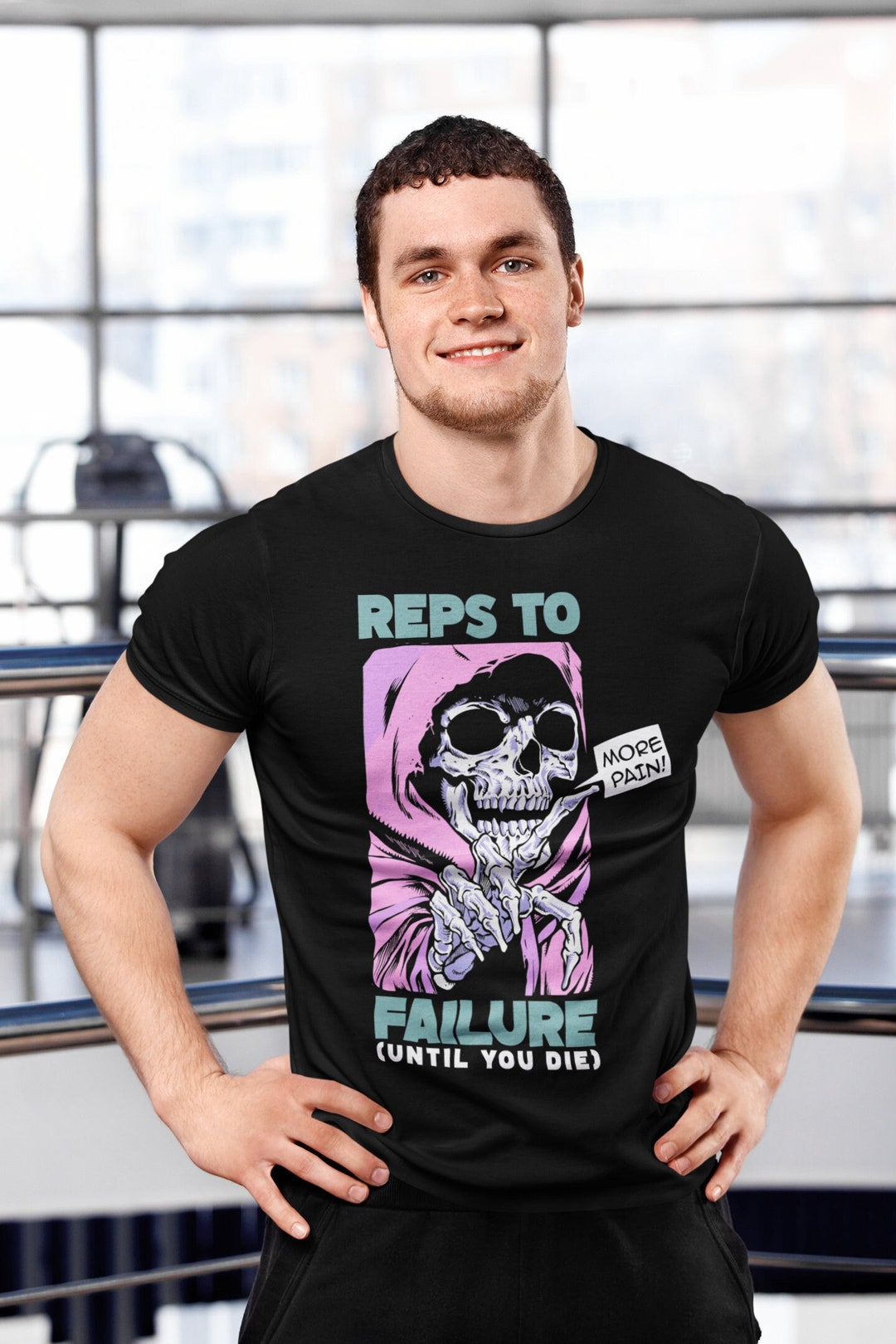 Grim Reaper Workout Shirt, Reps to Failure, Funny Gym Tank Top for ...