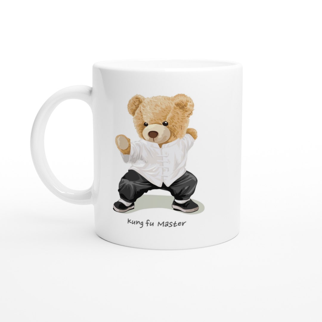 Kung Fu Master Mug, Funny Kung Fu Bear Mug for Martial Arts Enthusiasts ...