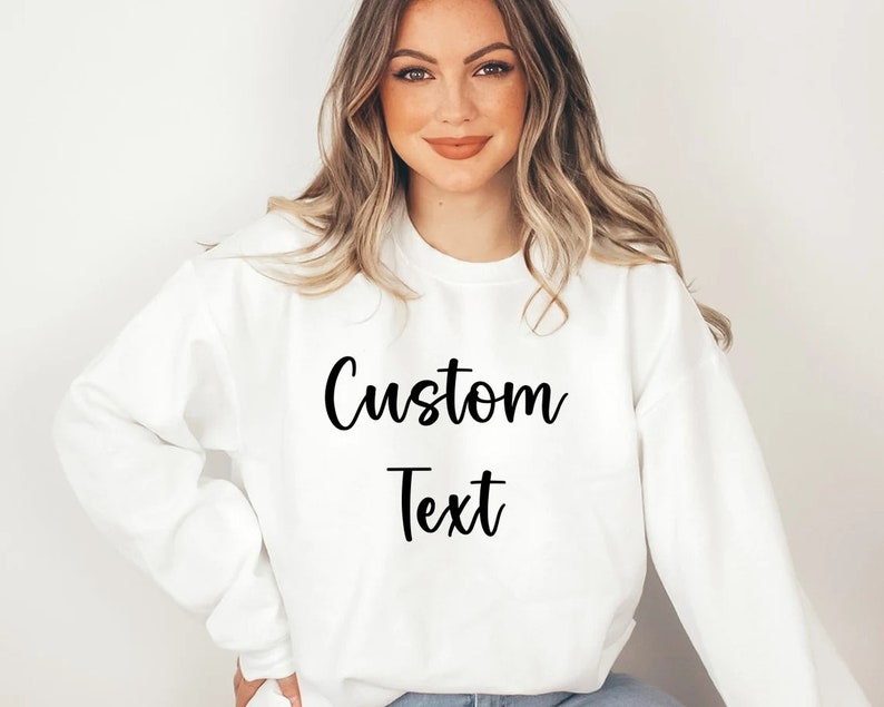 Custom Photo Sweatshirt Custom Text Sweater Personalized - Etsy