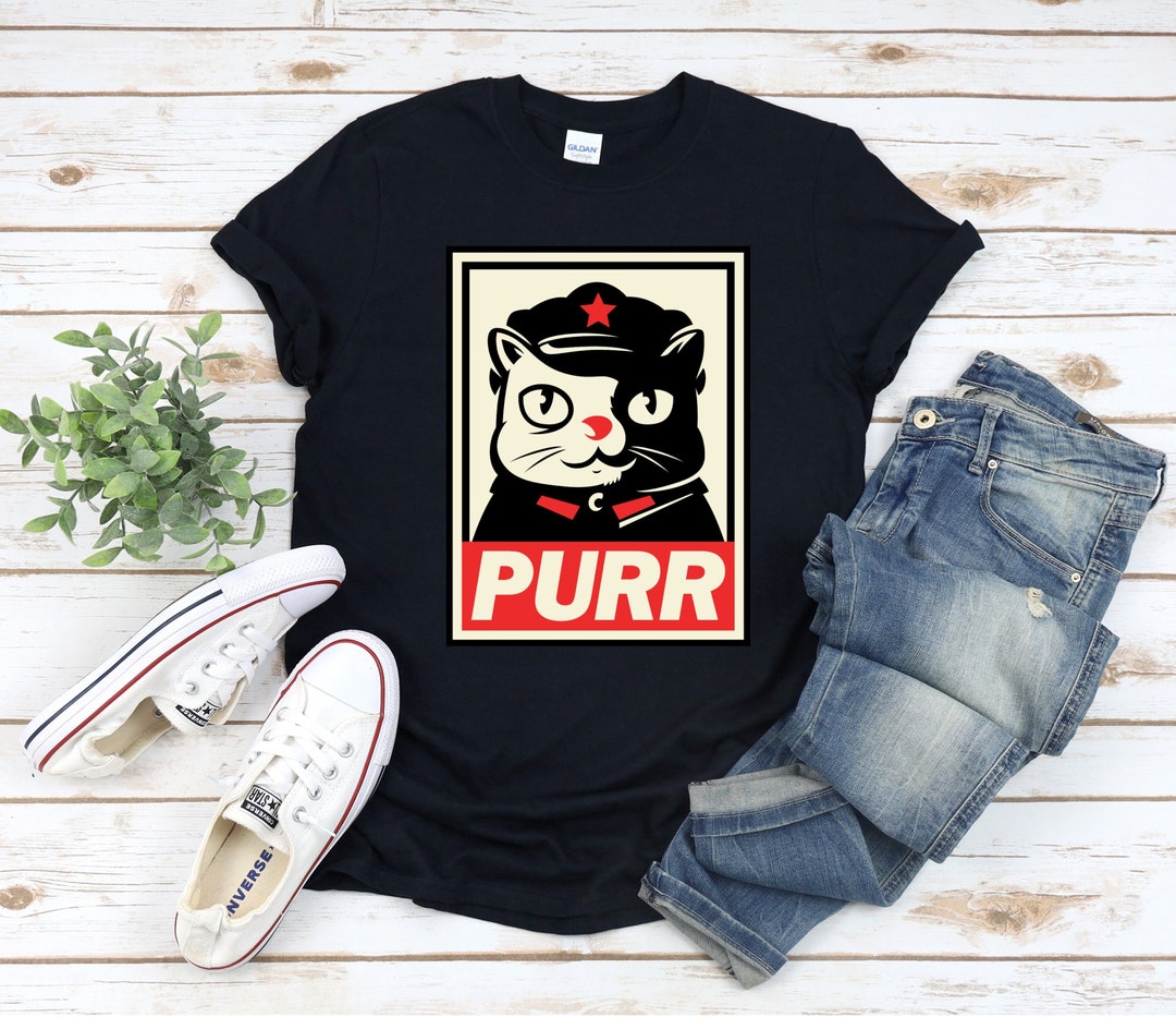 Purr Communist Cat, Communism Socialism Shirt, Funny Cat Shirt, Funny ...