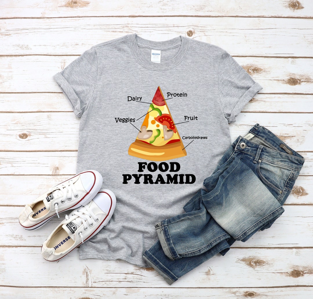 Pizza Food Pyramid, Funny Pizza Lover Shirt, Foodie Tee for Men and ...