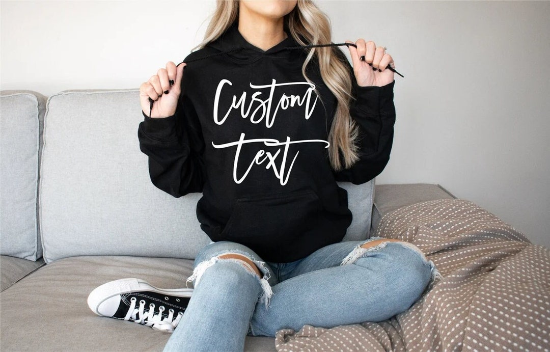 Custom Text and Photo Hoodie, Custom Hoodie With Photo, Custom Text ...