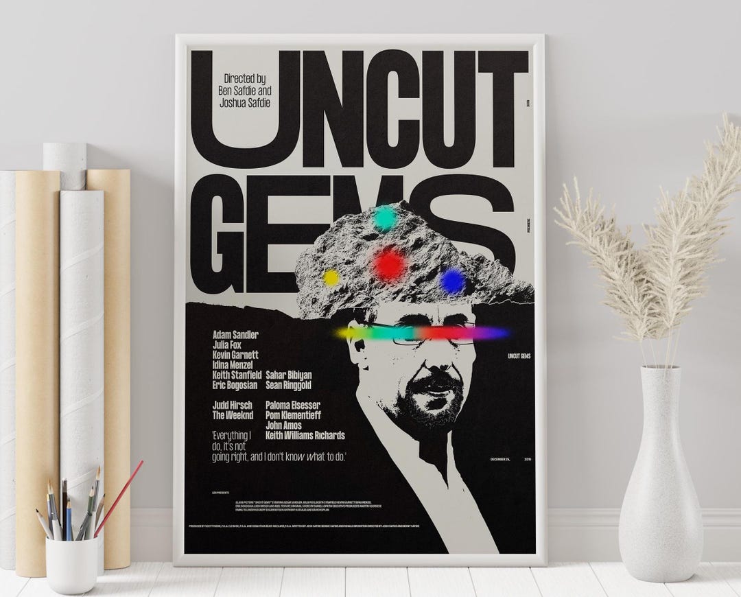 Uncut Gems Poster - Uncut Gems - Custom Poster - Minimalist Movie ...