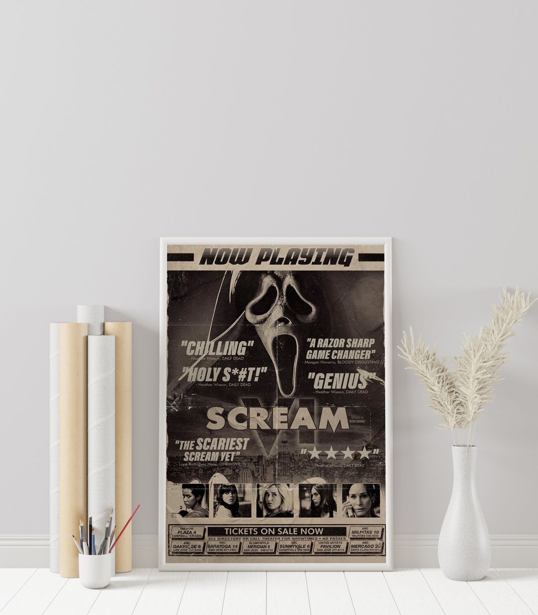 Scream Poster Wes Craven Minimalist Movie Poster Vintage - Etsy