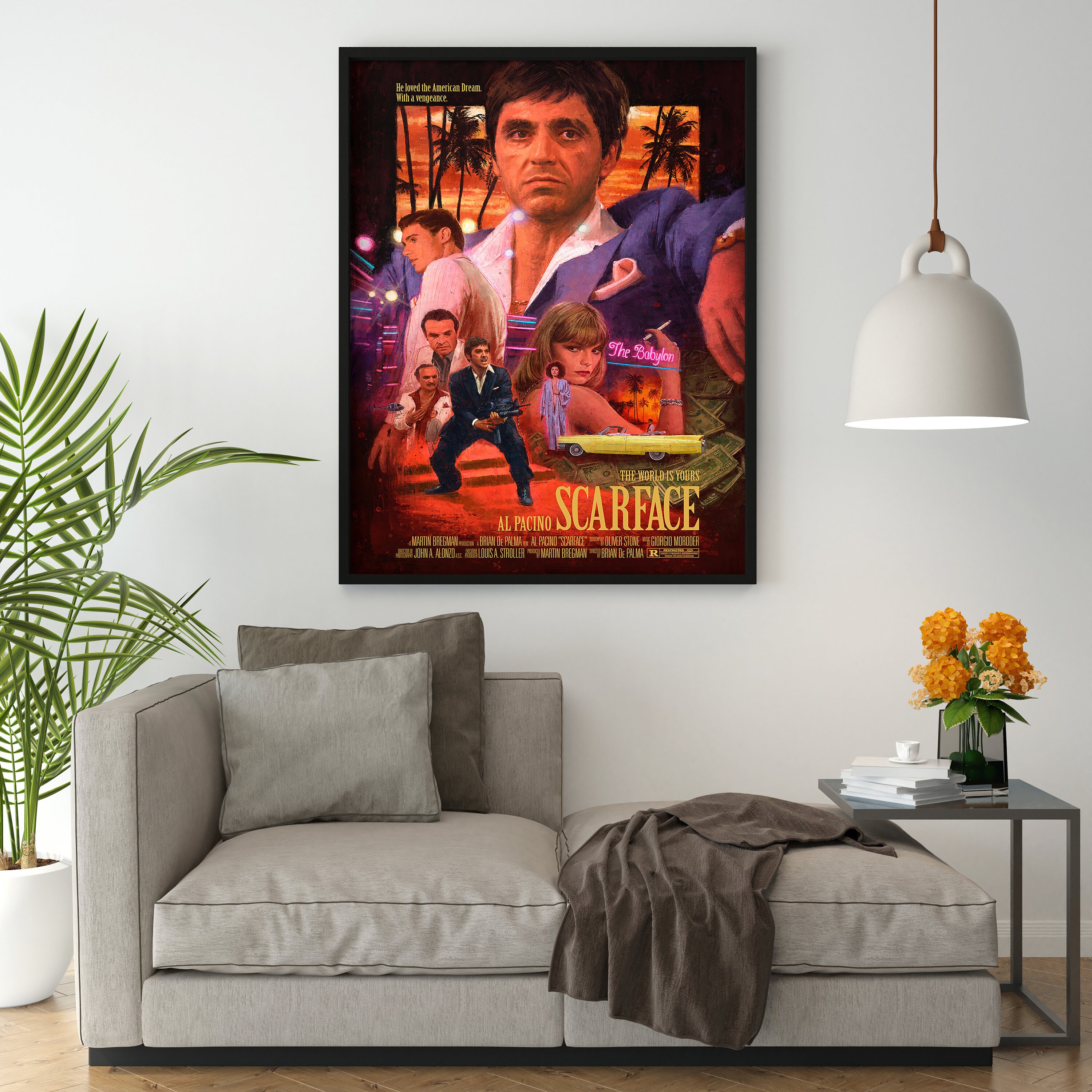 Scarface Poster Brian De Palma Custom Poster Vintage - Etsy