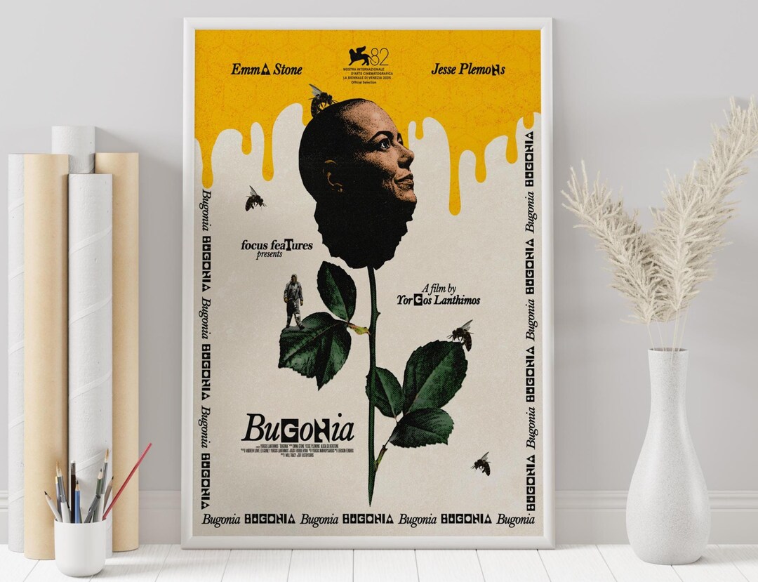 Bugonia Movie Poster: Yorgos Lantimos Film, Minimalist Retro Wall Art ...