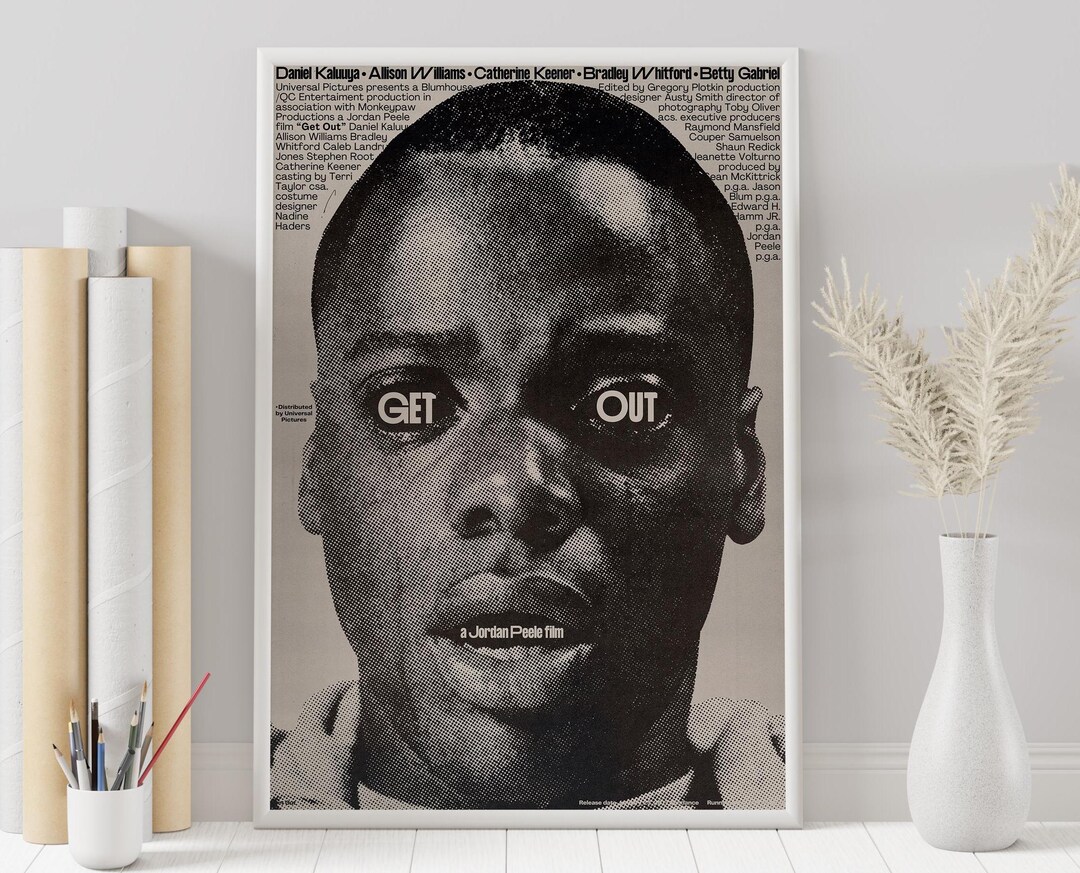 Get Out Poster - Jordan Peele - Minimalist Movie Poster - Vintage Retro ...