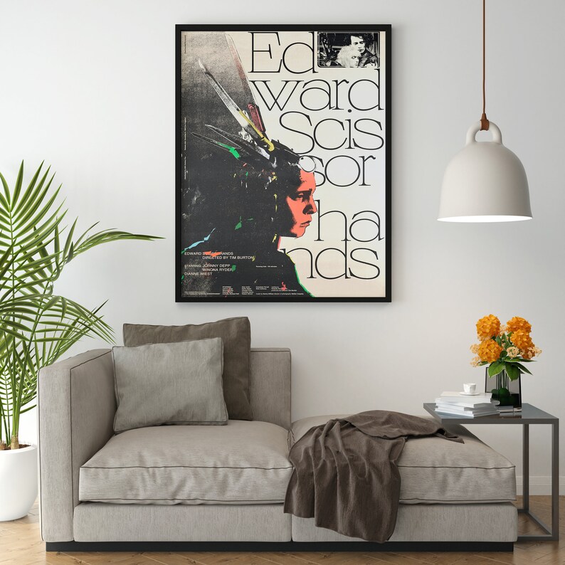 Edward Scissorhands Poster: Tim Burton Retro Movie Art Print - Etsy
