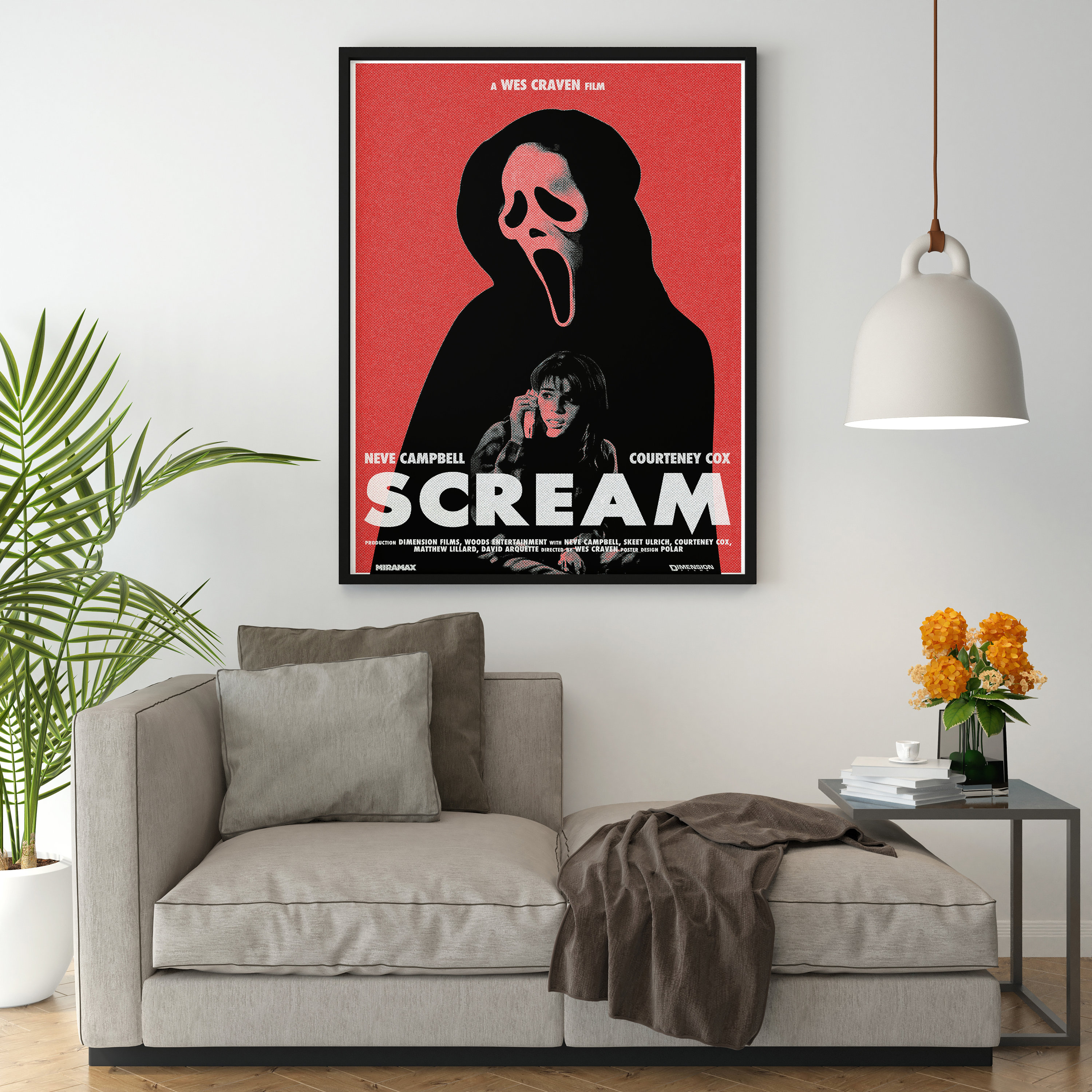Scream Poster - Wes Craven - Minimalist Movie Poster - Vintage Retro ...