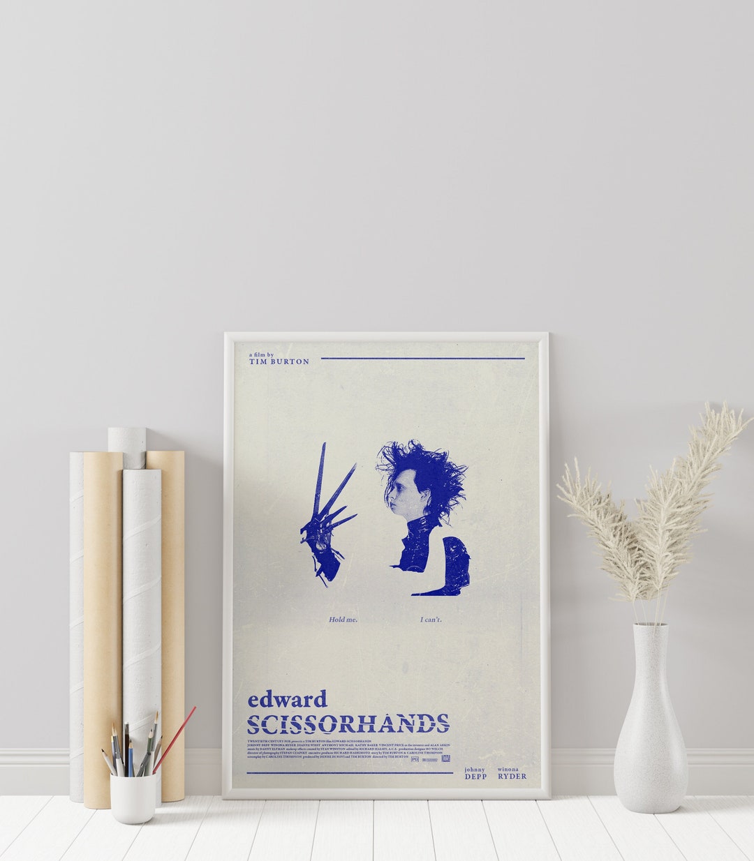 Edward Scissorhands Poster - Tim Burton - Vintage Retro Art Print ...