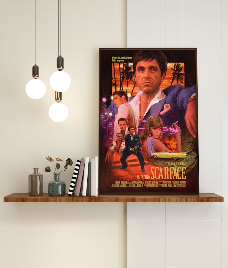 Scarface Poster Brian De Palma Custom Poster Vintage - Etsy