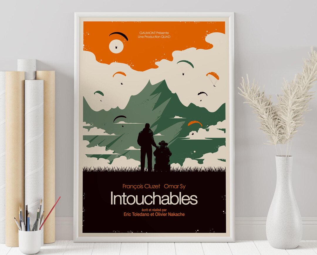 Intouchables Movie Poster: Minimalist Retro Art Print - Etsy