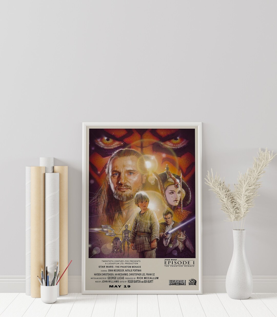 Star Wars the Phantom Menace Poster the Phantom Menace Custom Poster ...