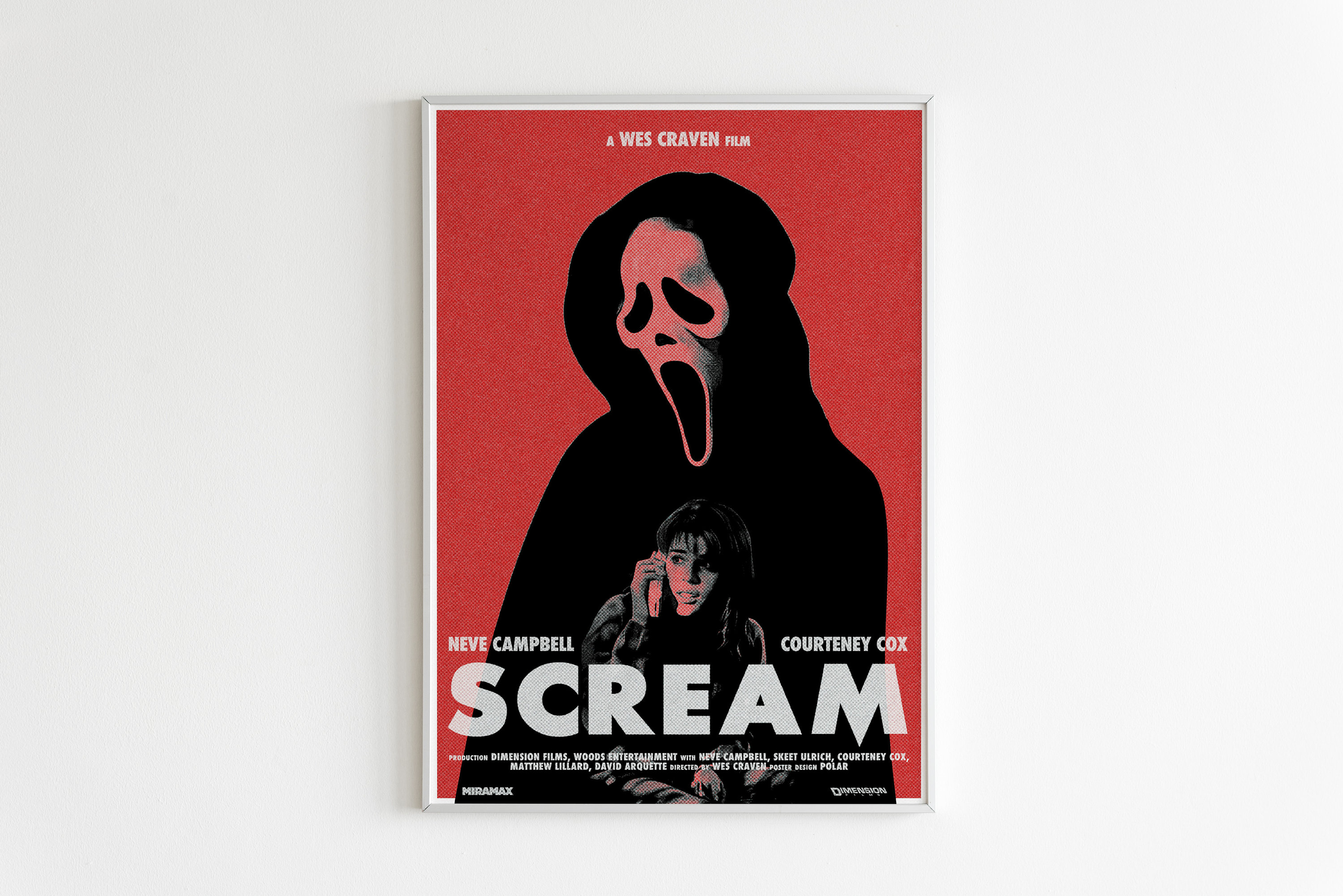 Scream Poster - Wes Craven - Minimalist Movie Poster - Vintage Retro ...